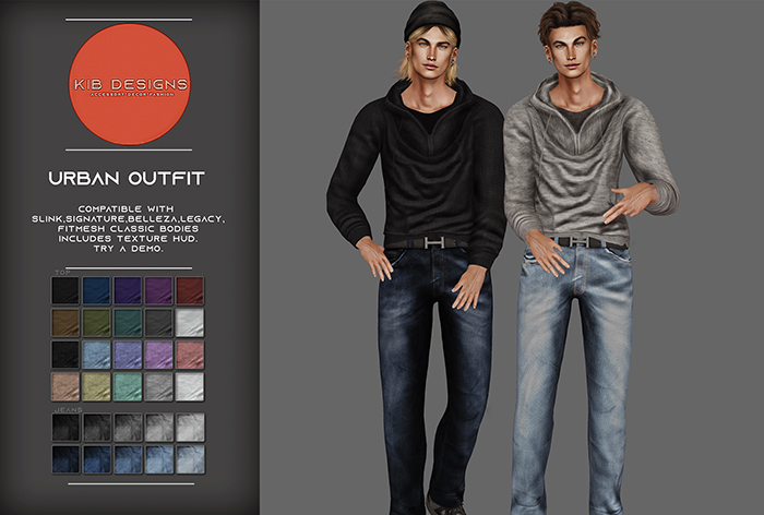 Second Life Marketplace Kib Designs Urban Outfit Fatpack